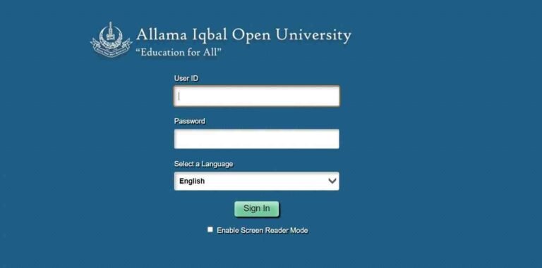 AIOU CMS Portal Login - Semester Autumn (2026 Updated)